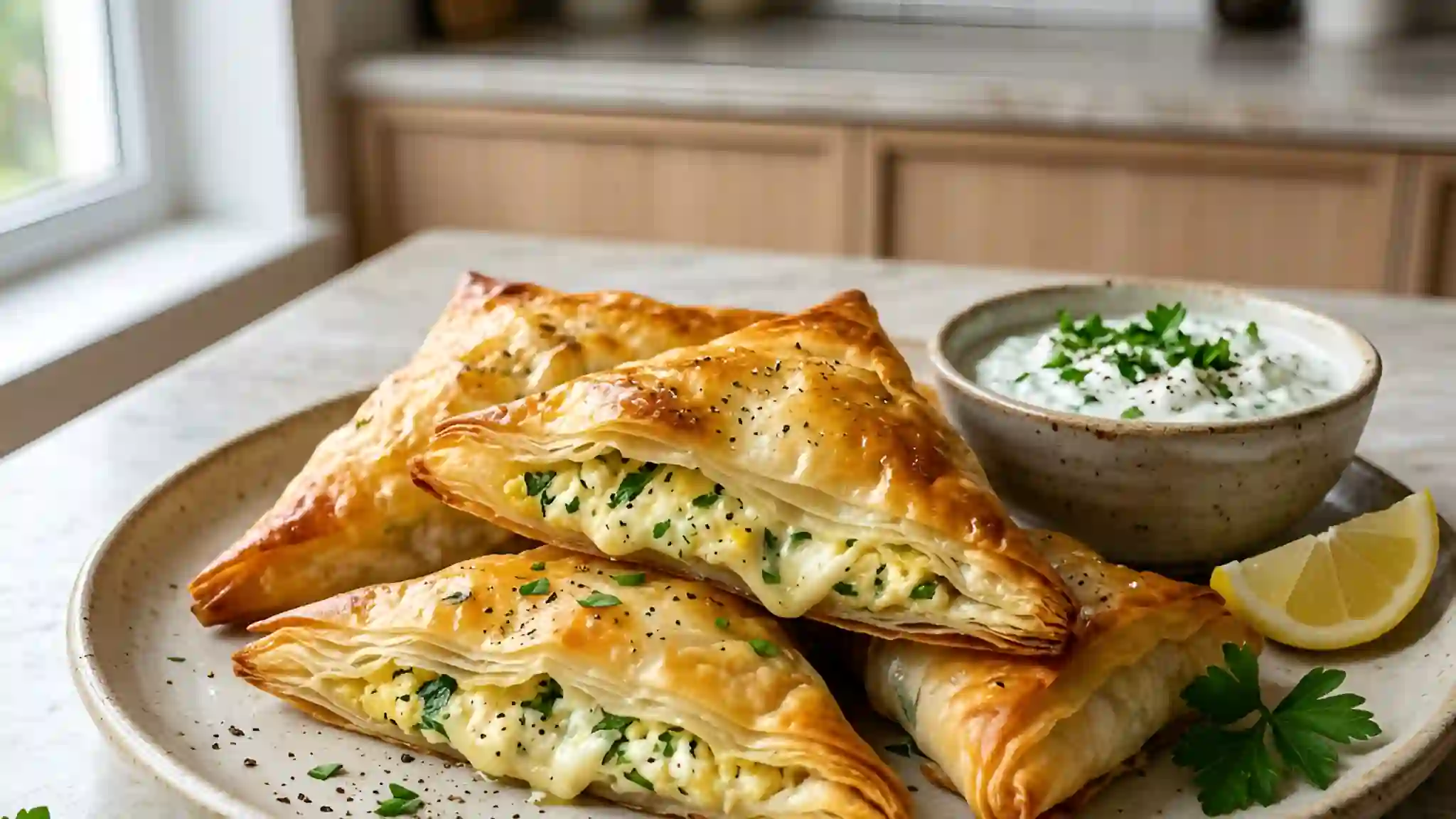 Recette facile de börek turc au fromage de chèvre, croustillant et ...