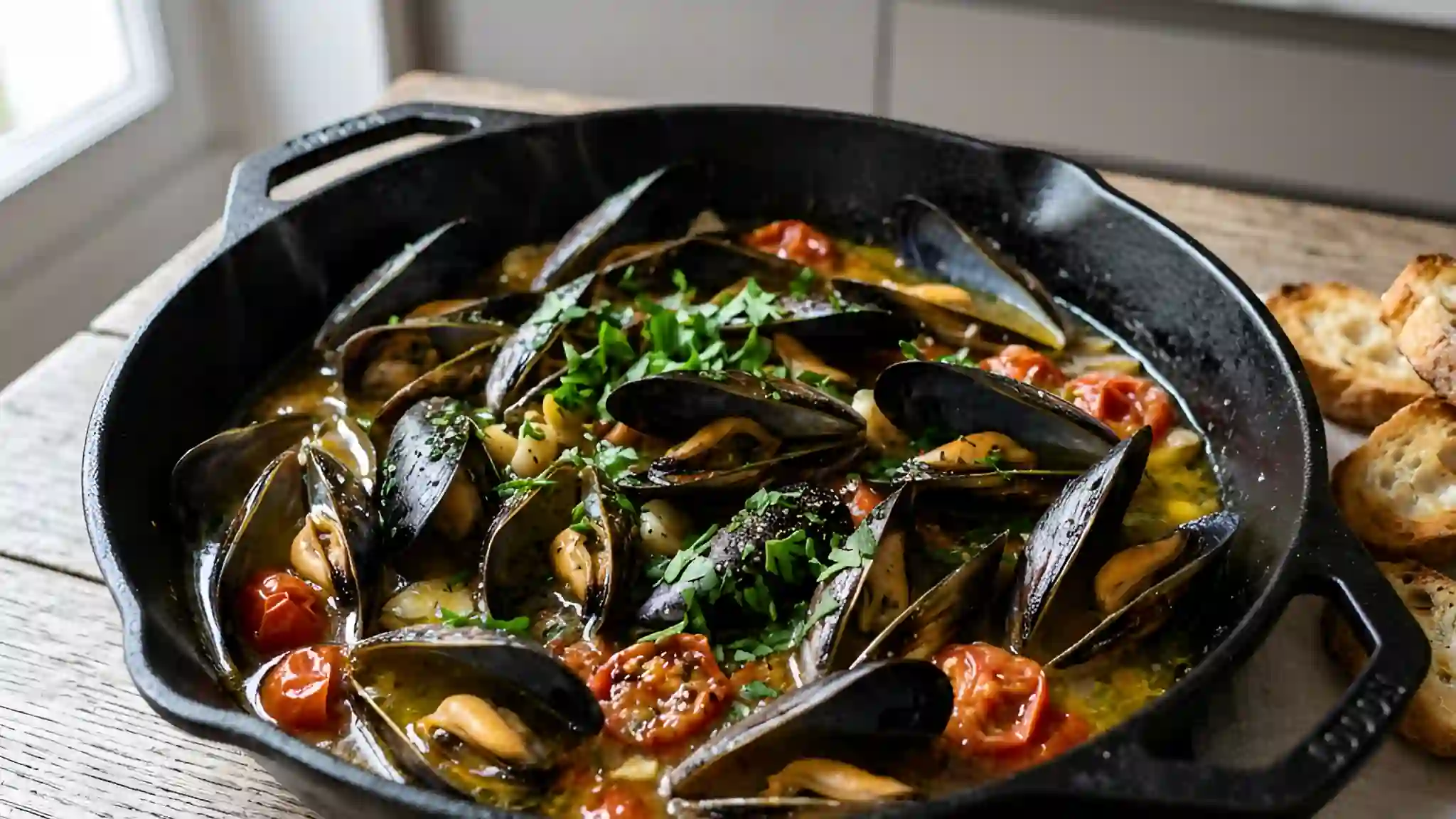 Recette de Brasucade de Moules à la Provençale - Plat Traditionnel ...