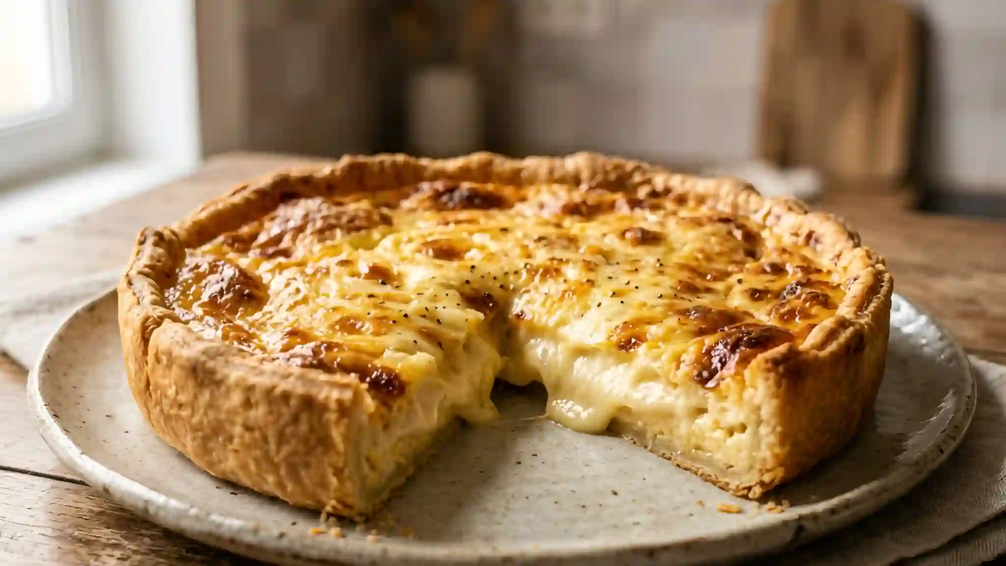 Flamiche au Maroilles : Recette Authentique et Facile du Nord ...