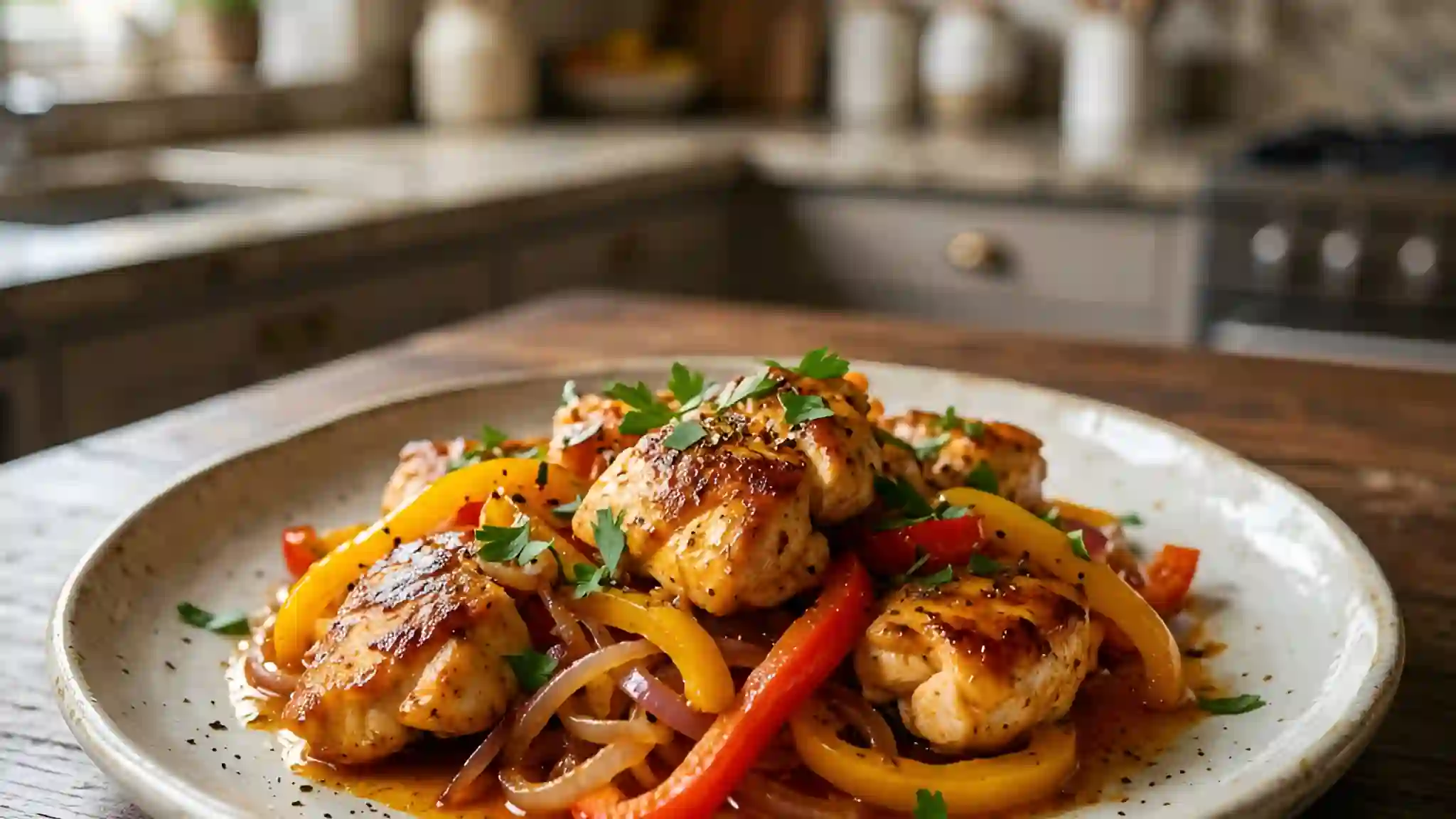 Recette facile de poulet aux poivrons et paprika savoureuse ...