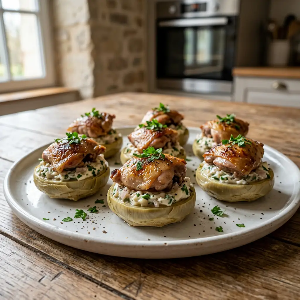Recette facile de canapés de cailles sur fonds d'artichaut gourmands ...