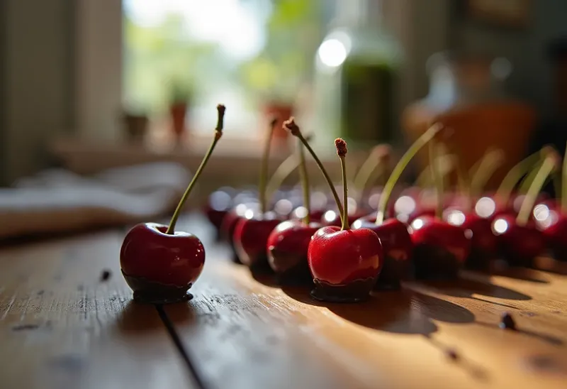 Cerises fraîches enrobées de chocolat noir gourmand - Recette facile et ...