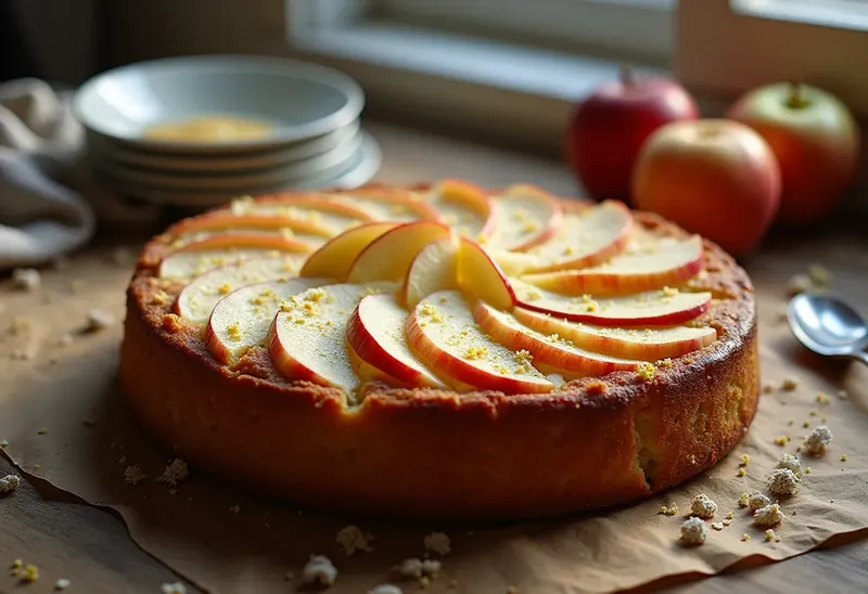 Recette facile de gâteau moelleux au yaourt, pommes et fleur d'oranger ...
