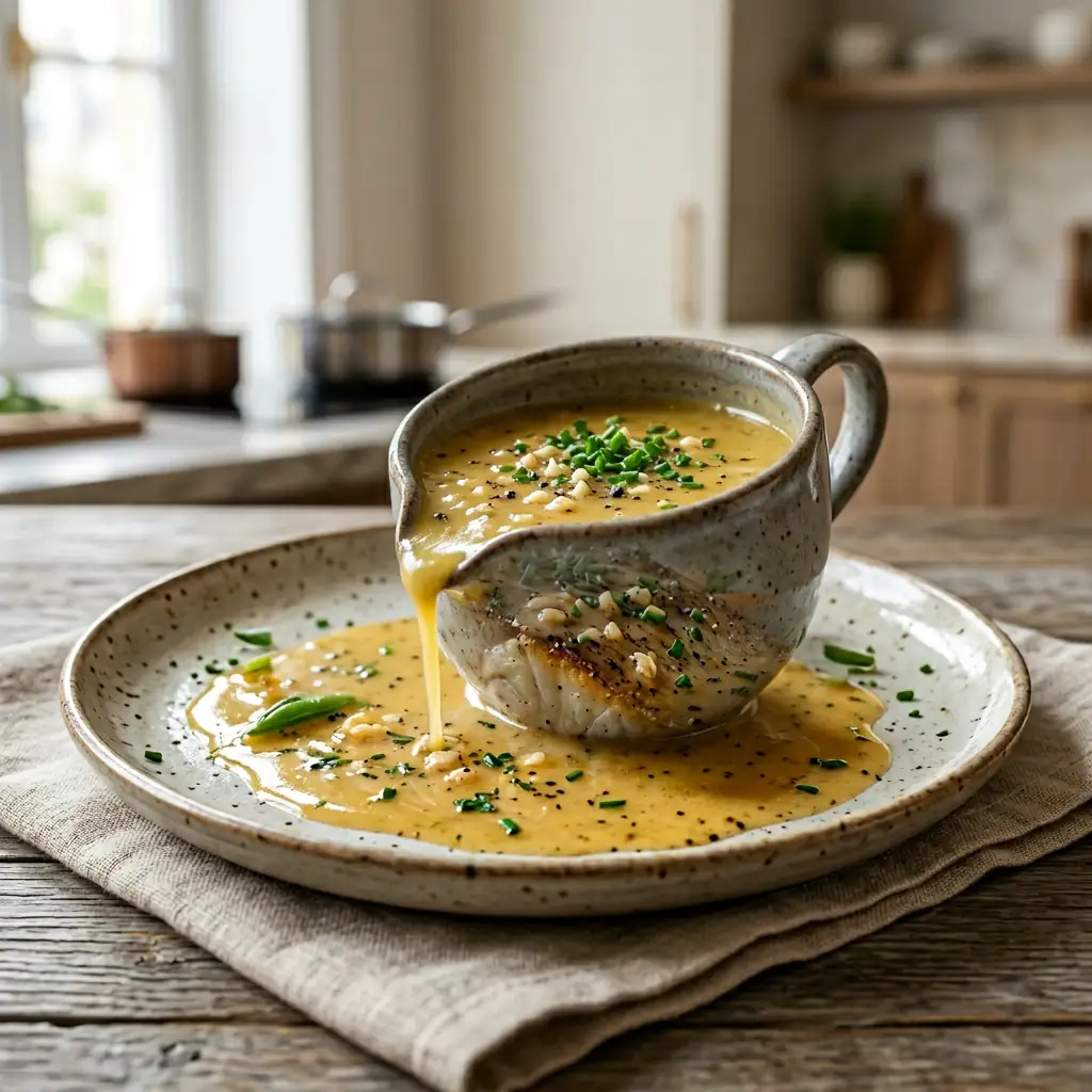 Recette facile de sauce au beurre et sauce de poisson pour accompagner ...