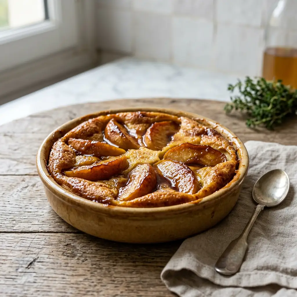Recette de clafoutis tatin aux pommes caramélisées - LesBonnesRecettes.fr
