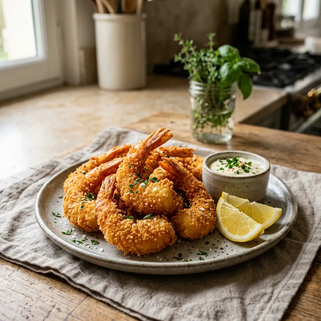 Crevettes panées : la recette pour une friture dorée - LesBonnesRecettes.fr