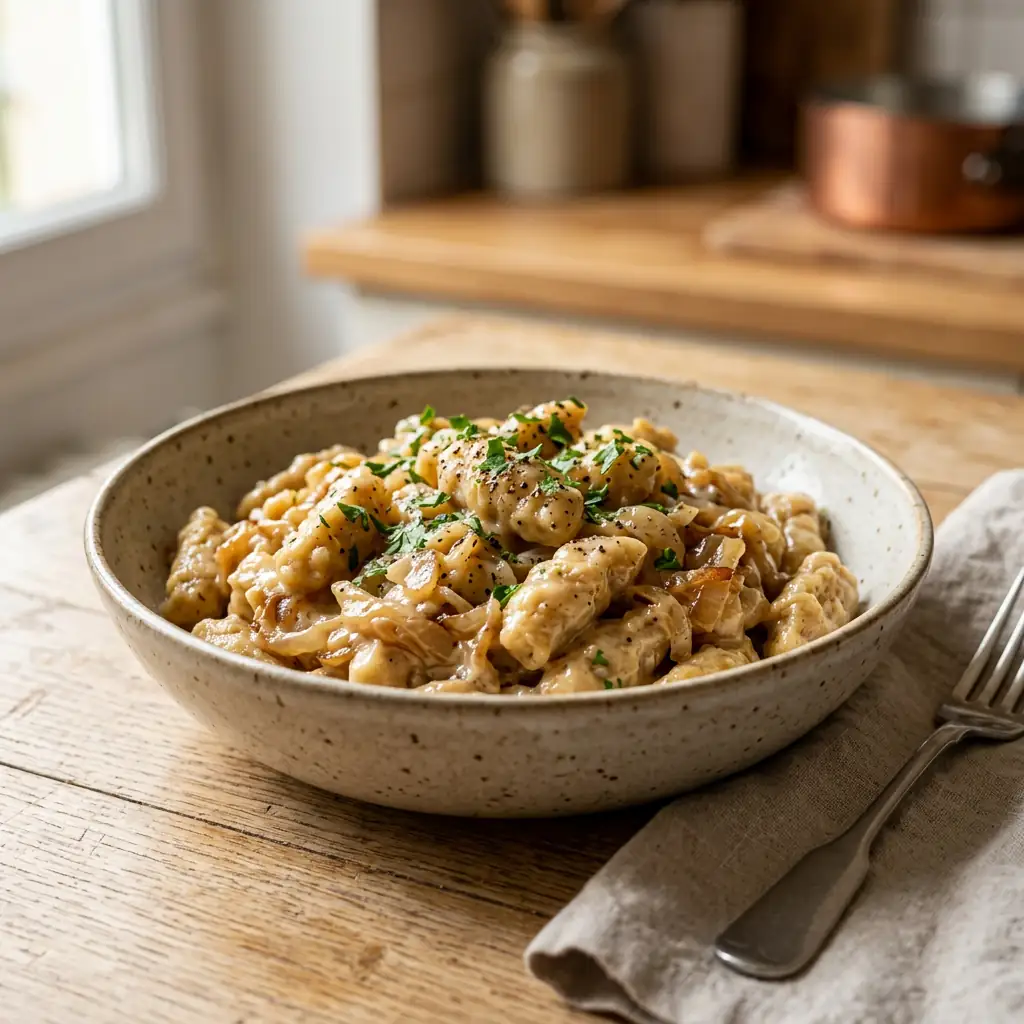 Recette Knepfle : les pâtes alsaciennes à la crème - LesBonnesRecettes.fr