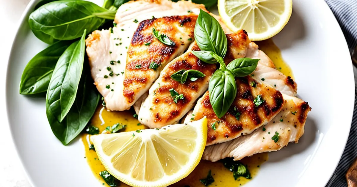 Escalope de volaille citron-basilic minceur rapide au micro-ondes ...