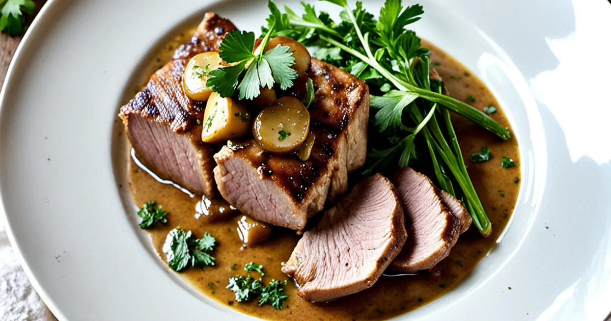 Recette facile de Foies de Lotte poêlés à la crème d'ail et persil ...