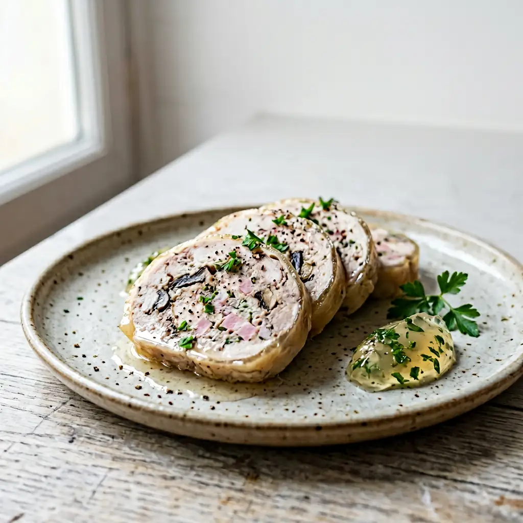 Recette de Galantine de Poulet aux Cèpes Traditionnelle ...
