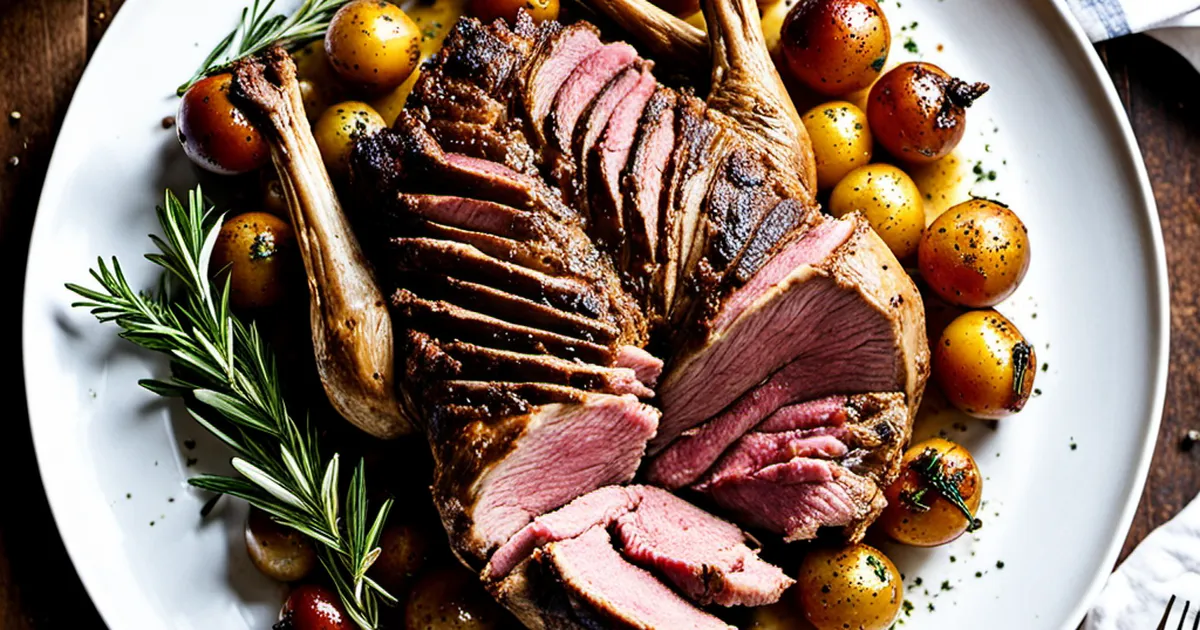 Gigot d'Agneau Rôti à la Parfaite Croûte Dorée - Recette Traditionnelle ...