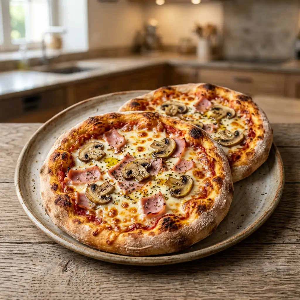 Mini pizzas jambon-fromage : la recette inratable - LesBonnesRecettes.fr