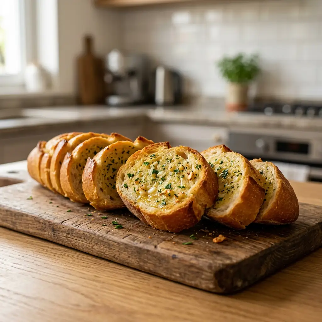 Recette de pain à l'ail croustillant et ultra rapide - LesBonnesRecettes.fr