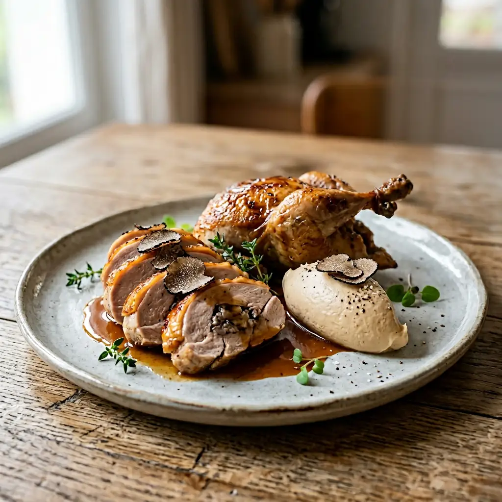 Recette de Faisane aux Truffes et Foie Gras : Plat de Fêtes ...