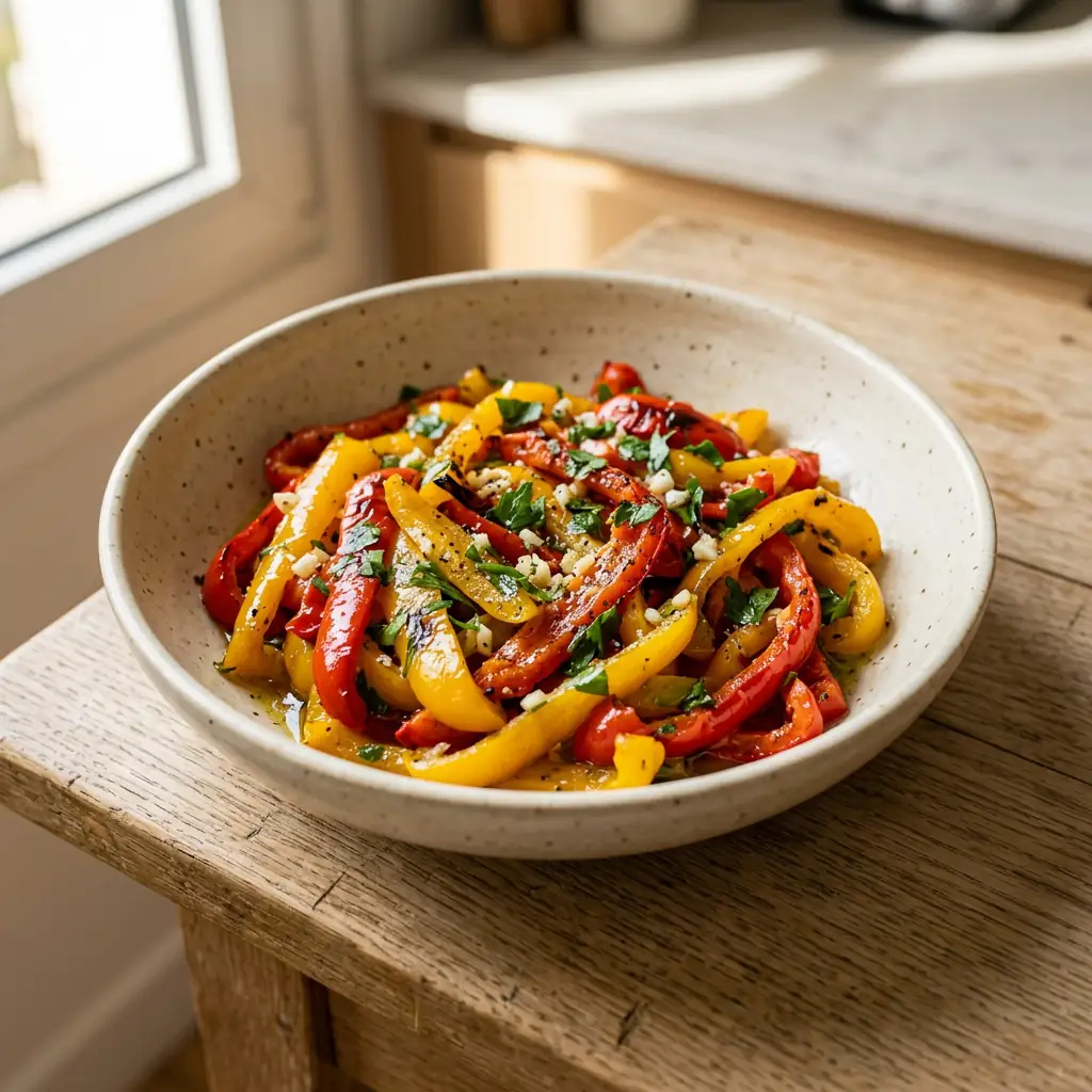 Salade juive aux poivrons grillés : la recette authentique ...