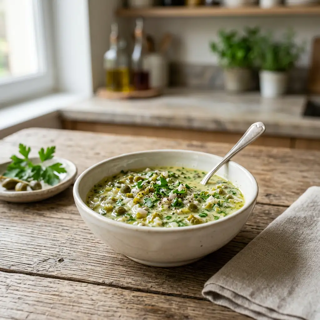 Sauce ravigote : la recette traditionnelle inratable - LesBonnesRecettes.fr