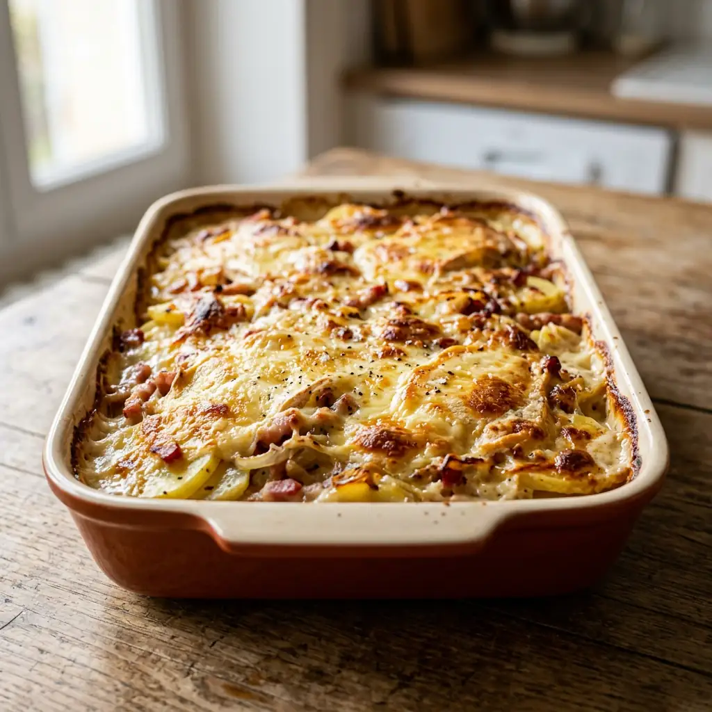 Recette de la Savoyarde traditionnelle au reblochon - LesBonnesRecettes.fr