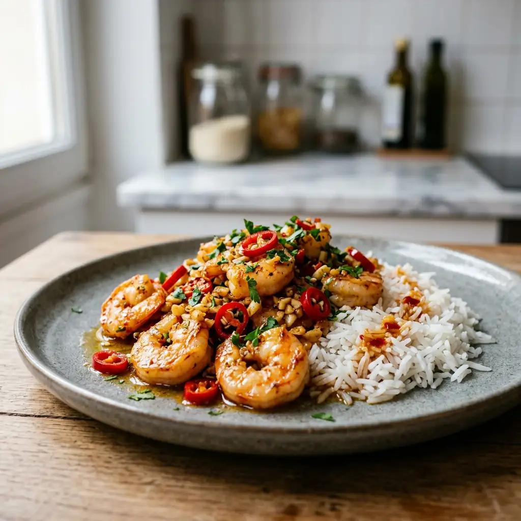 Scampis piquants à l'ail : la recette express à la poêle ...