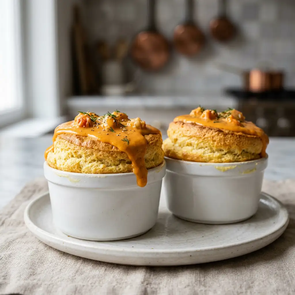 Soufflés de sole sauce Nantua : la recette gastronomique ...