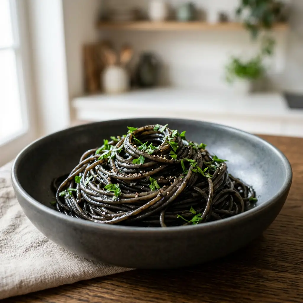 Recette de Spaghetti à l'encre de seiche traditionnelle ...