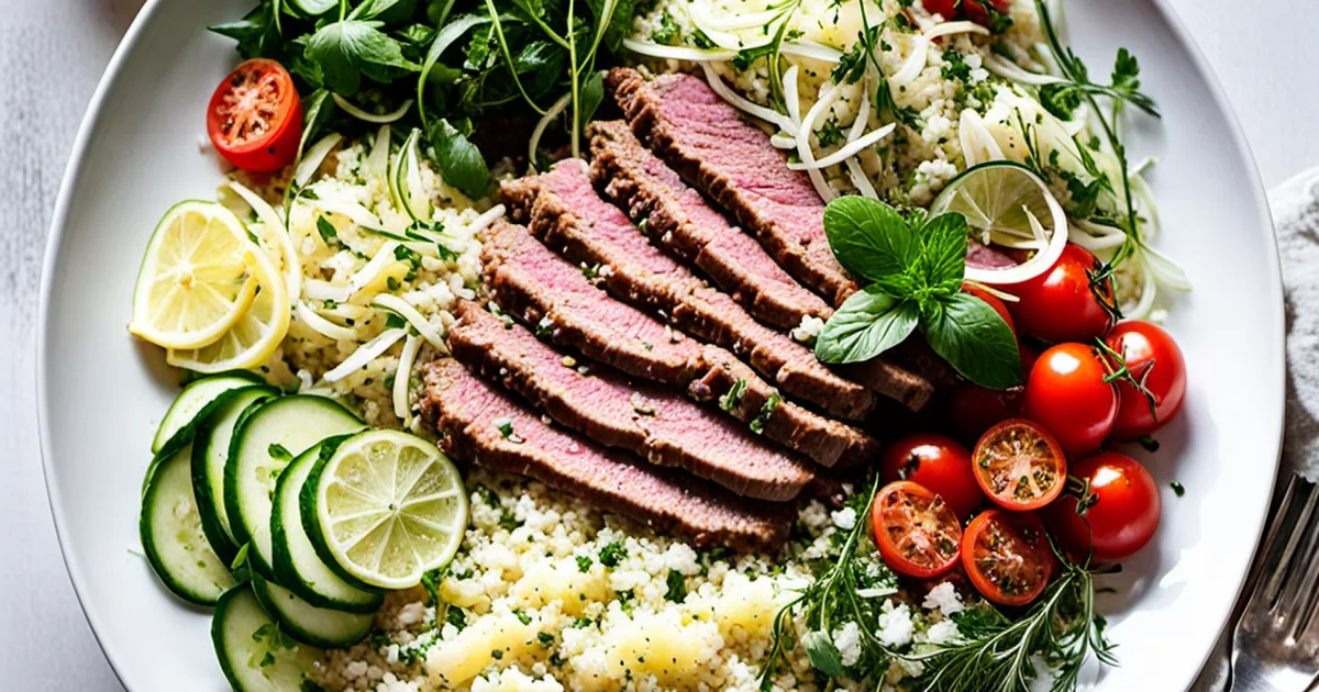 Recette de taboulé au bœuf, vermicelles et coriandre fraîche facile et ...